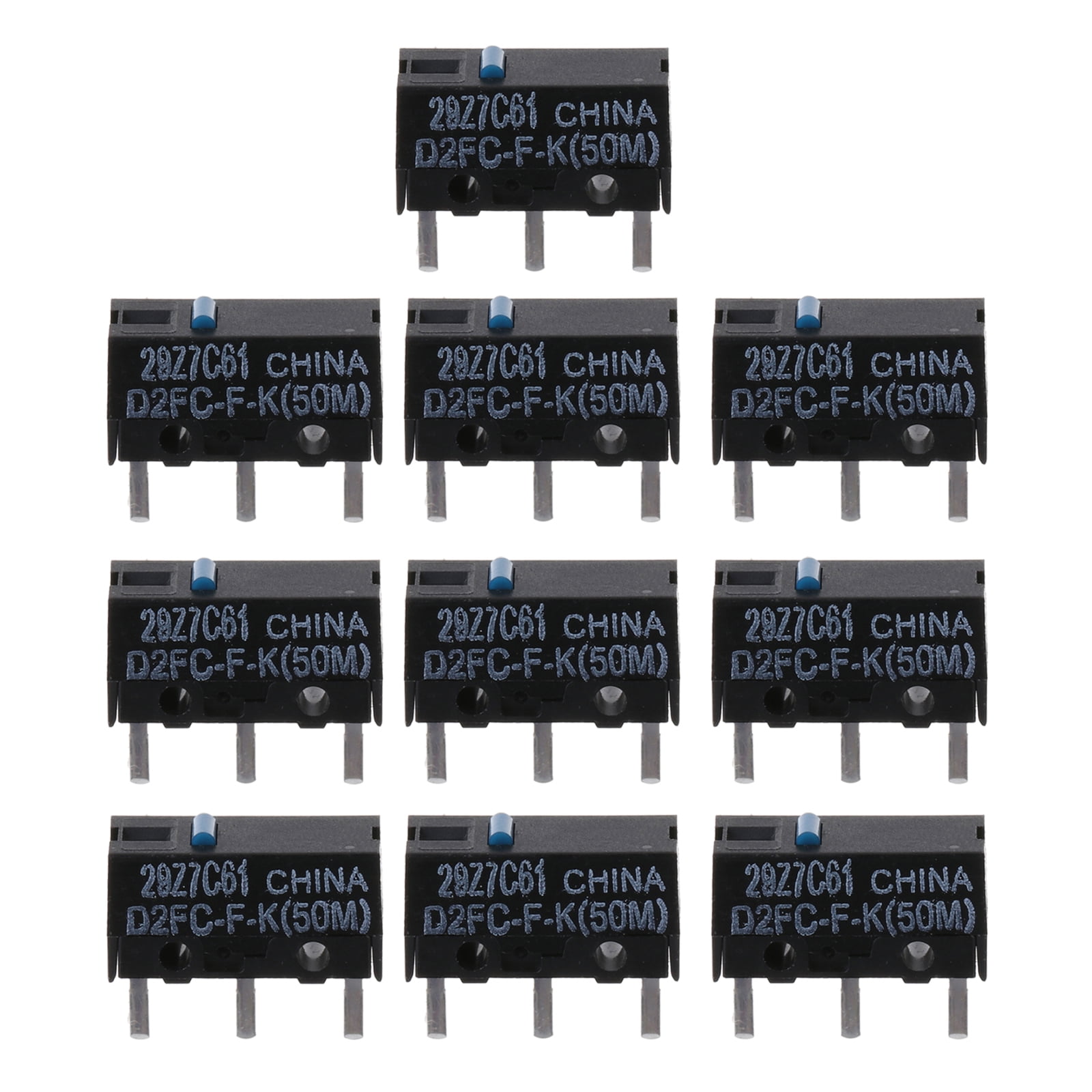 Tizuqe 2/10Pcs Original Mouse Micro Switch Micro Button Blue Dot D2FC-F ...