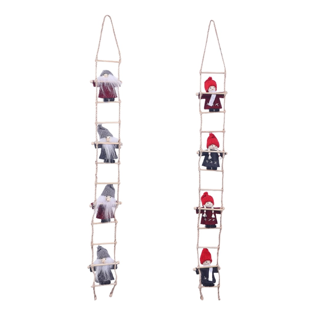 Tizuqe 2 Piece Christmas Elf Climbing Rope Hanging Ornaments For Stair ...