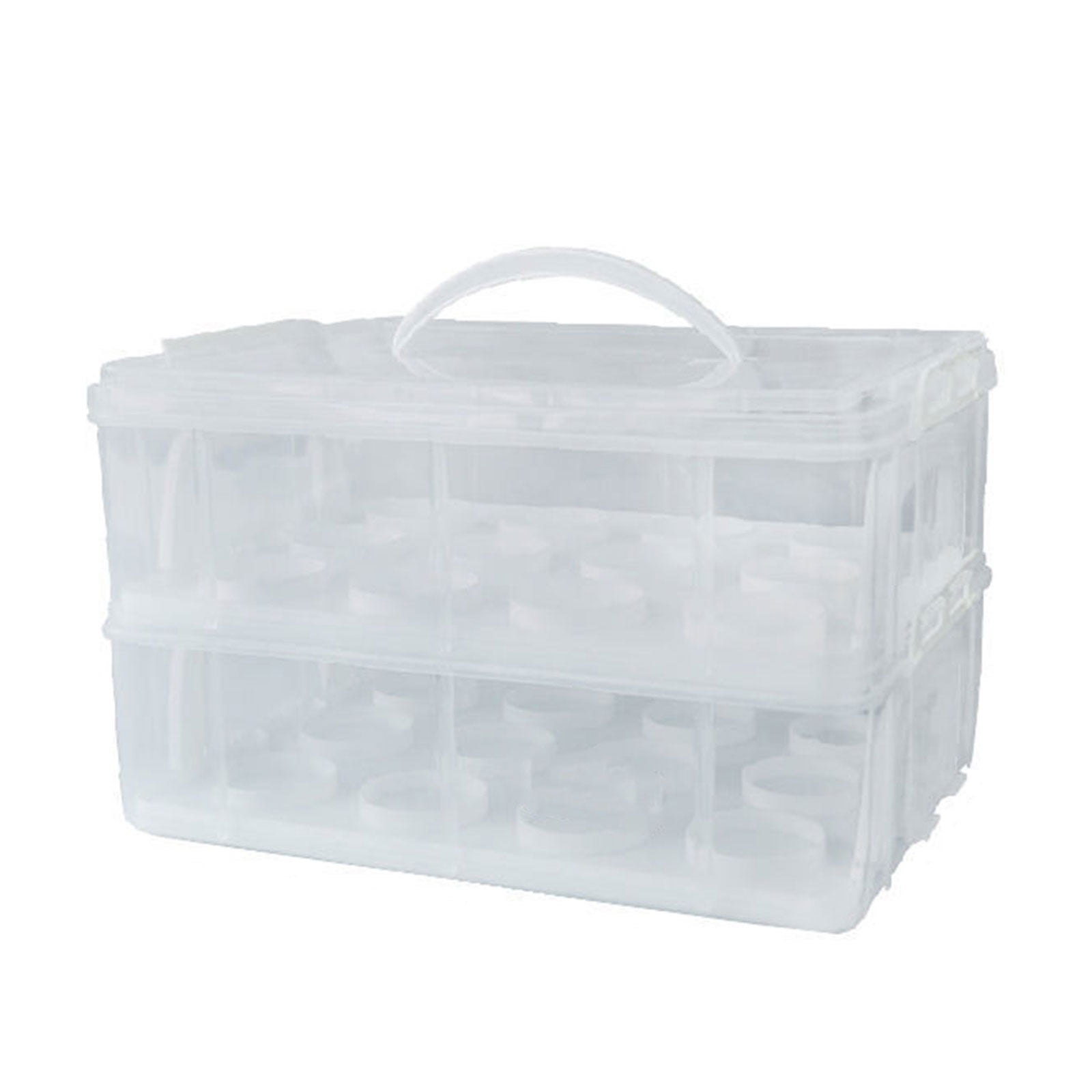 Tizuqe 2 Tier Cupcake for Carrier with Lid Holds 24 Cupcakes Organizer ...