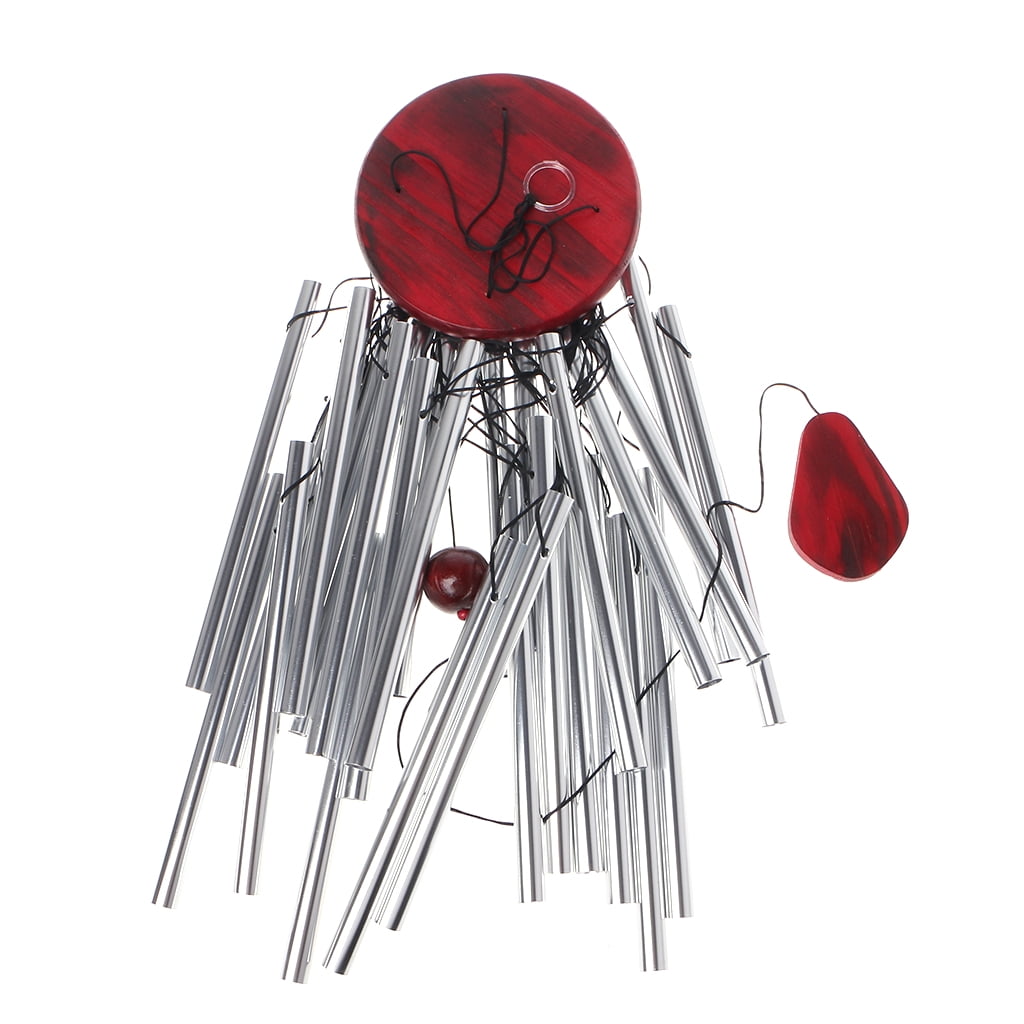 Tizuqe 27 Tubes Tube Silver Church Wind Chimes Bells Hanging Outdoor ...