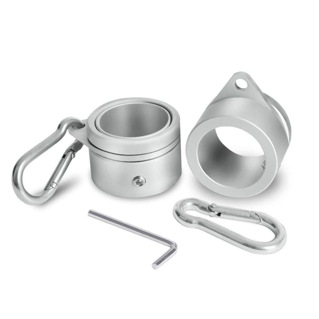 Tizuqe 2Pcs Aluminum Alloy Flagpole Rings with Fixed Carabiner Hook 360 ...