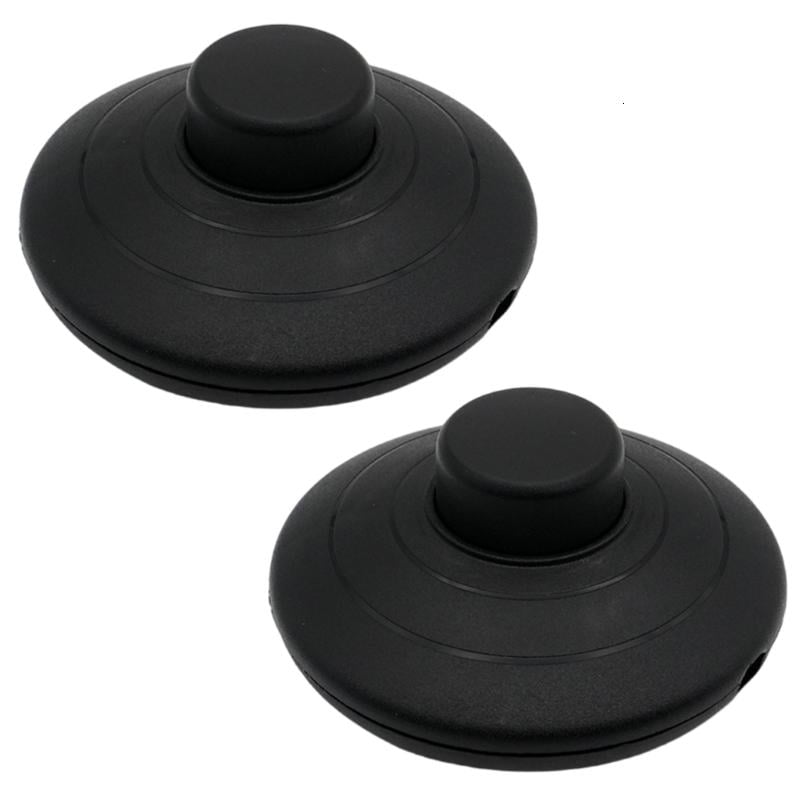 Tizuqe 2Pcs Floor Foot Switches Round Inline Foot Pedal Lamp Switches ...