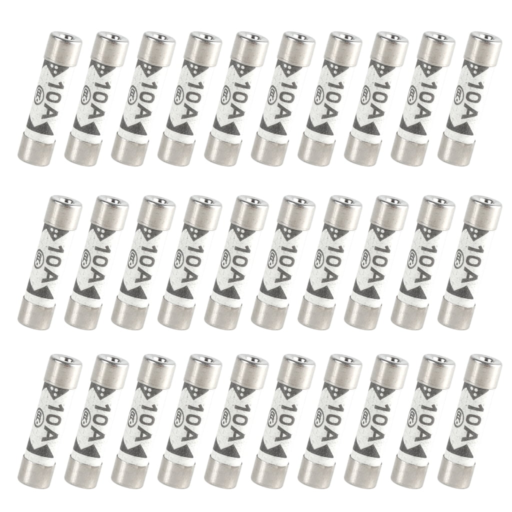 Tizuqe 30pcs 10A Ceramic Fuses Circuit Safety Fuses Tube Fuses ...