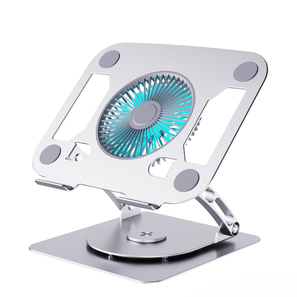 Tizuqe 360 Degree Swivels Laptop Stand with Builts In Cooling Fan and ...