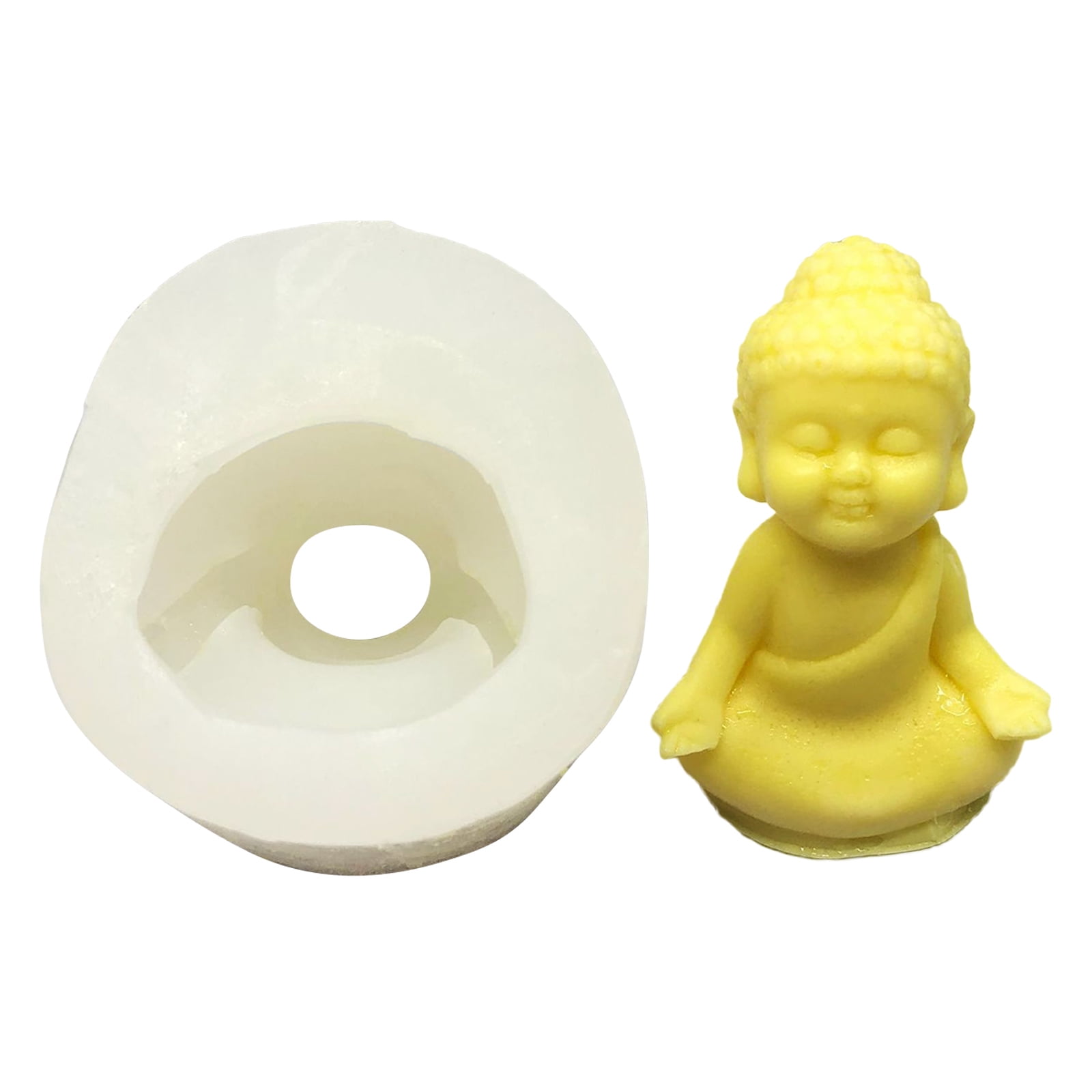 Tizuqe 3D Buddha Shape Silicone Mold Cake Candle Soap Gypsum Resin ...