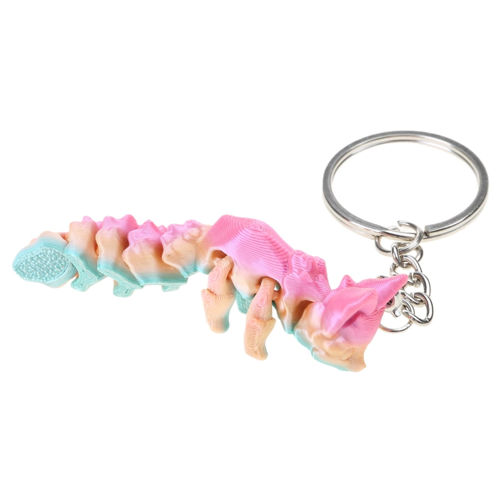 Tizuqe 3D Printed Poseable Fox Keychain Vivid Details Articulated Limbs ...