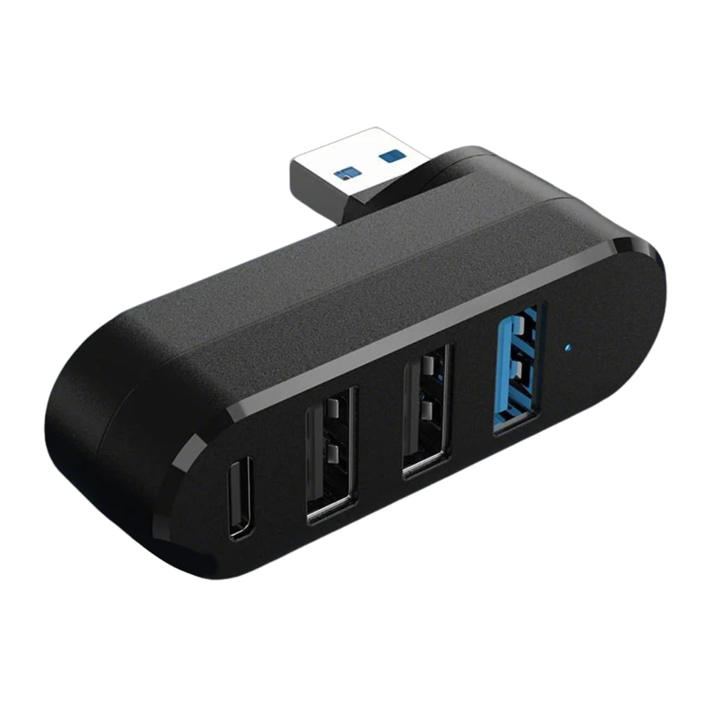 Tizuqe 4 Port USB Hub USB Splitter Powered Data Port 180° Degree ...