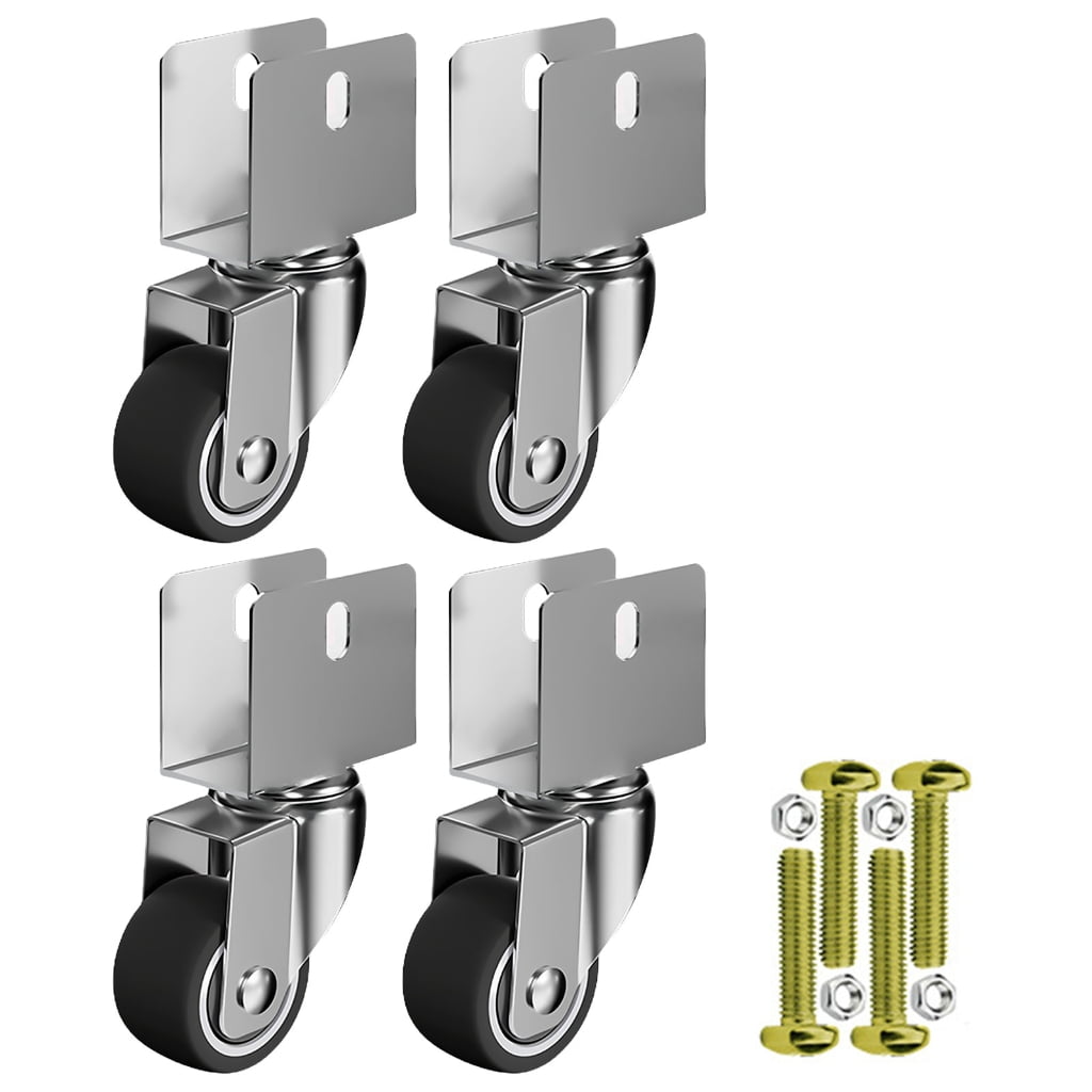 Tizuqe 4Pcs 1.5inch Universals Swivels Casters Quiet Trolley Wheel ...