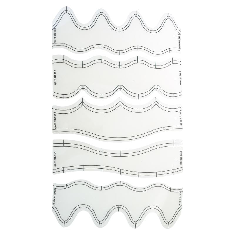 Tizuqe 5 Pcs Acrylic Quilting Ruler Wave Edges Ruler Quilting Templates ...