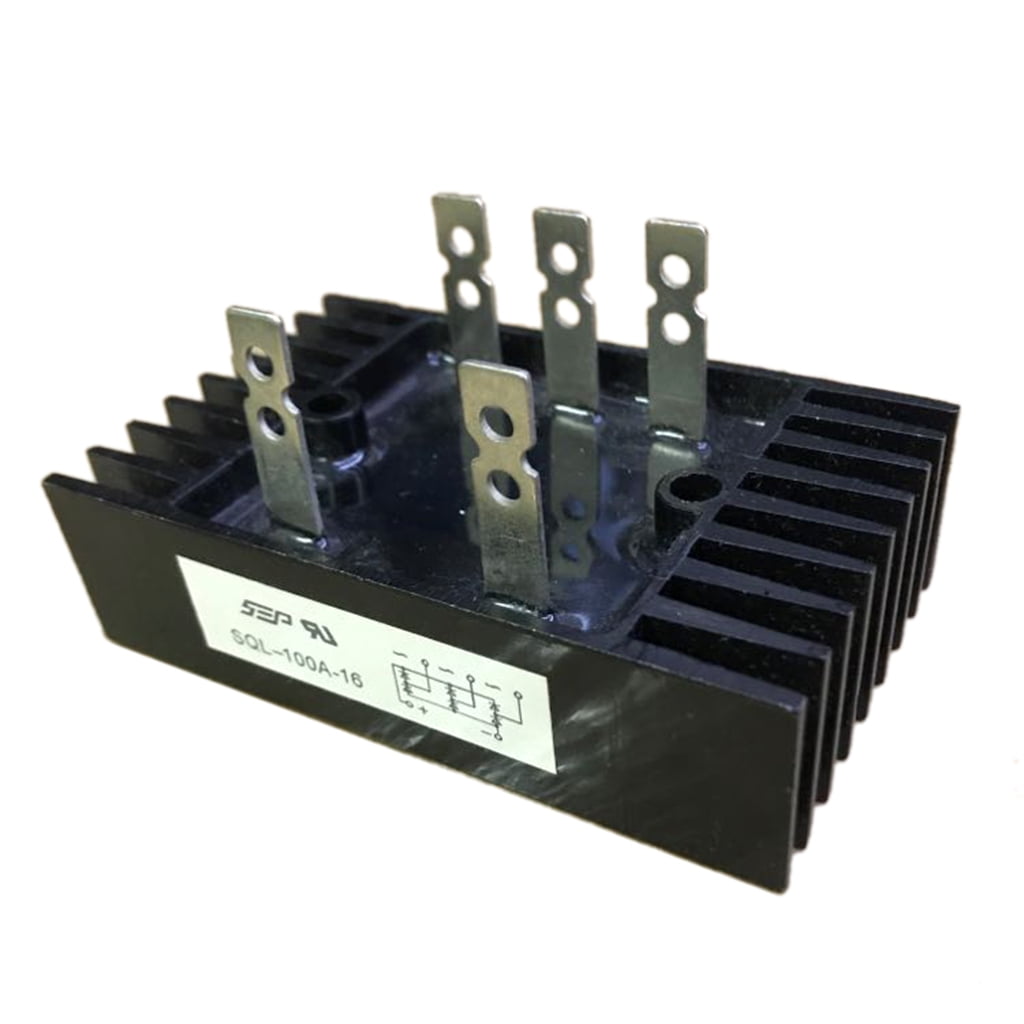 Tizuqe 5 Terminals 3 Phase Full Wave Diode Bridge Rectifier 100A 1600V ...