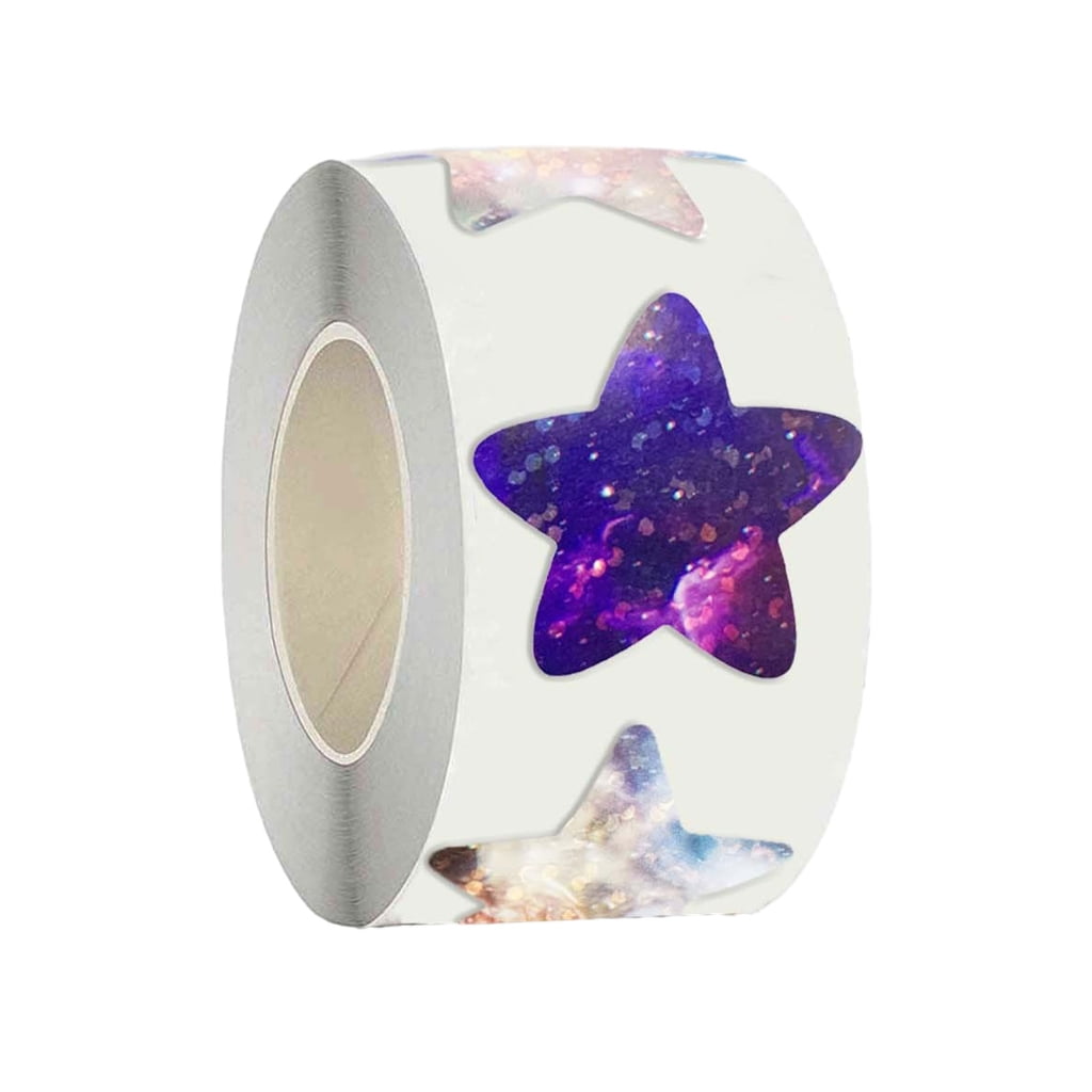 Tizuqe 500Pcs/Roll Starry Star Stickers Self Adhesive Glitter Stickers ...