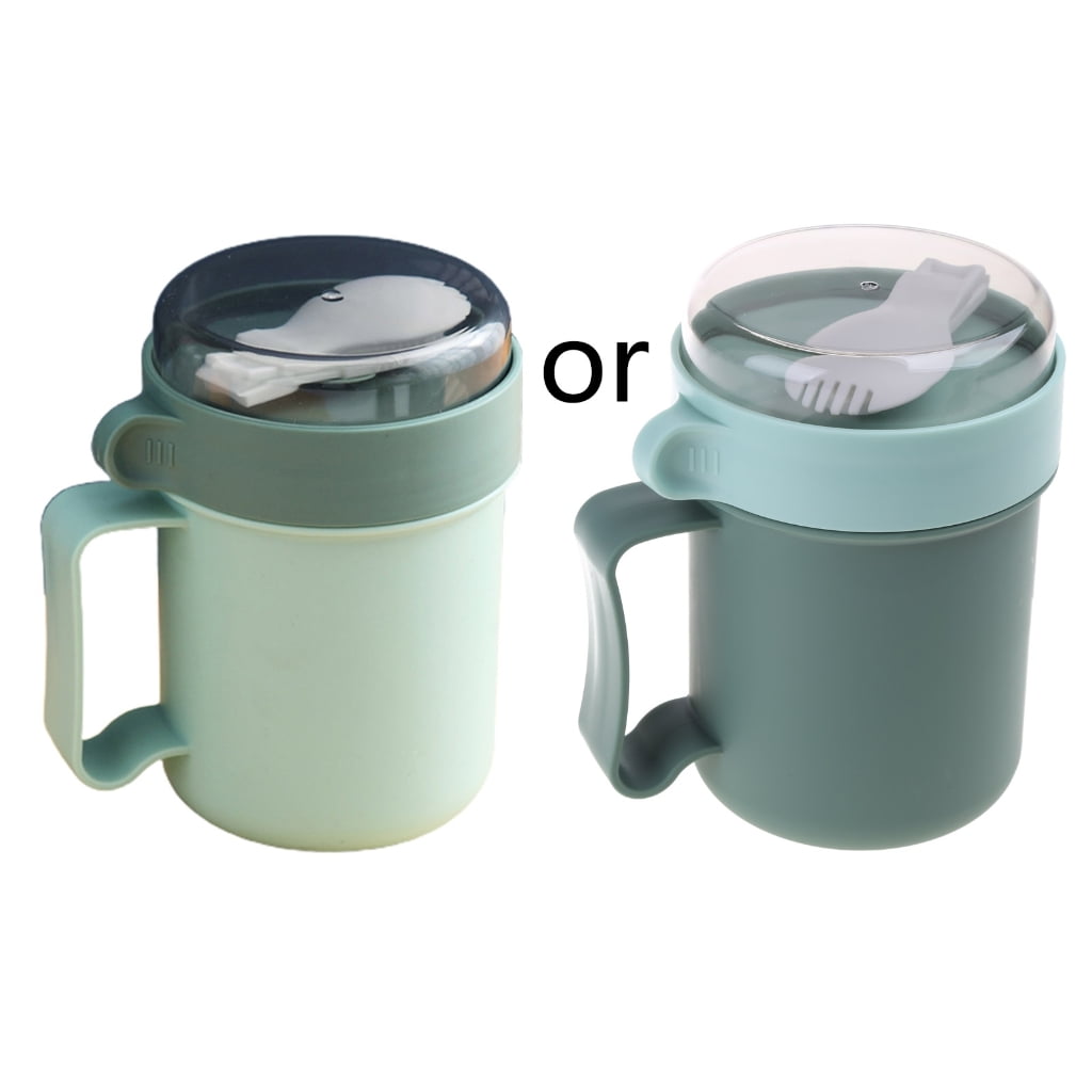 Tizuqe 500ml Portable Microwaveable Breakfast Cup with Lid and Handle ...