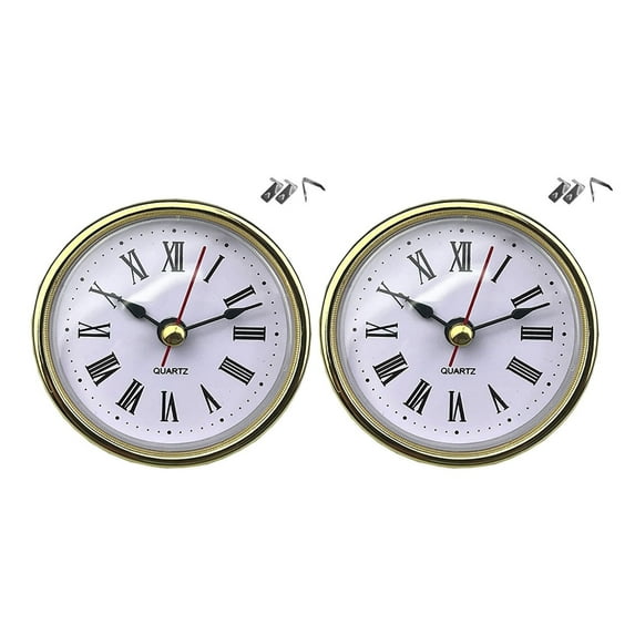 Tizuqe 65mm Mini Clock Insert with Round Movement and Easy to Read ...