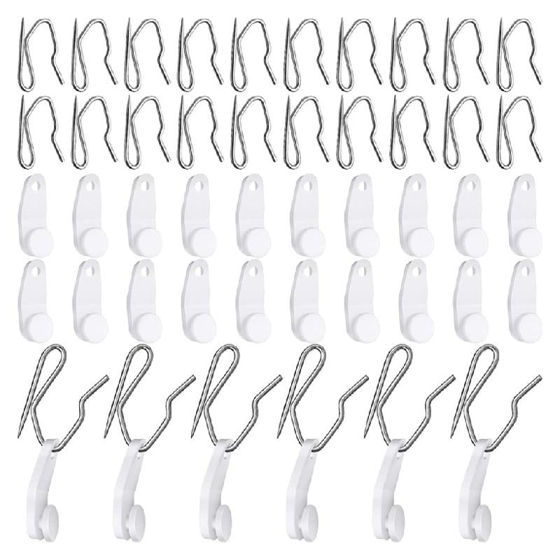 Tizuqe 80 Set White Plastic Traverses Rod Slides Track Gliders and ...