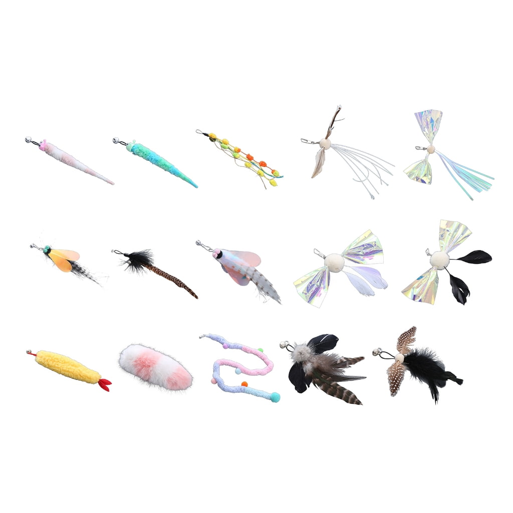 Tizuqe 9PCS/8PCS/15PCS Cats Wand Toy Attachments Cats Toy Replacement ...
