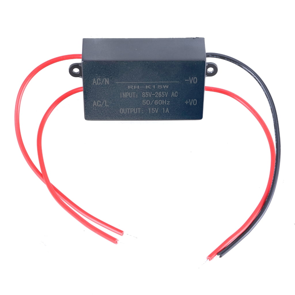 Tizuqe AC85V~265V 50/60Hz to DC15V 1A Power Supply Adapter With 14CM Cable For Security Cameras ...