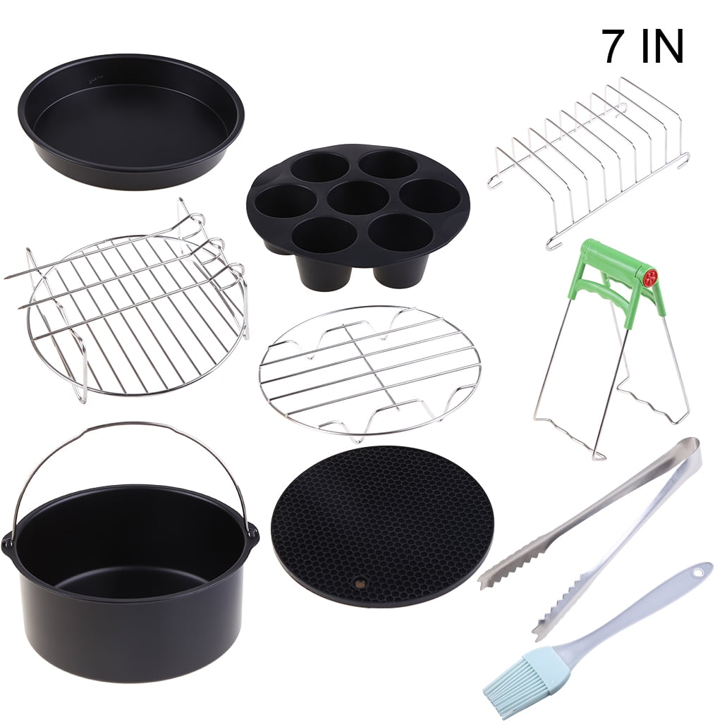 Tizuqe Air Fryer Accessories Set of 9 Fit for 6/7/8 Inch Oven Cake ...