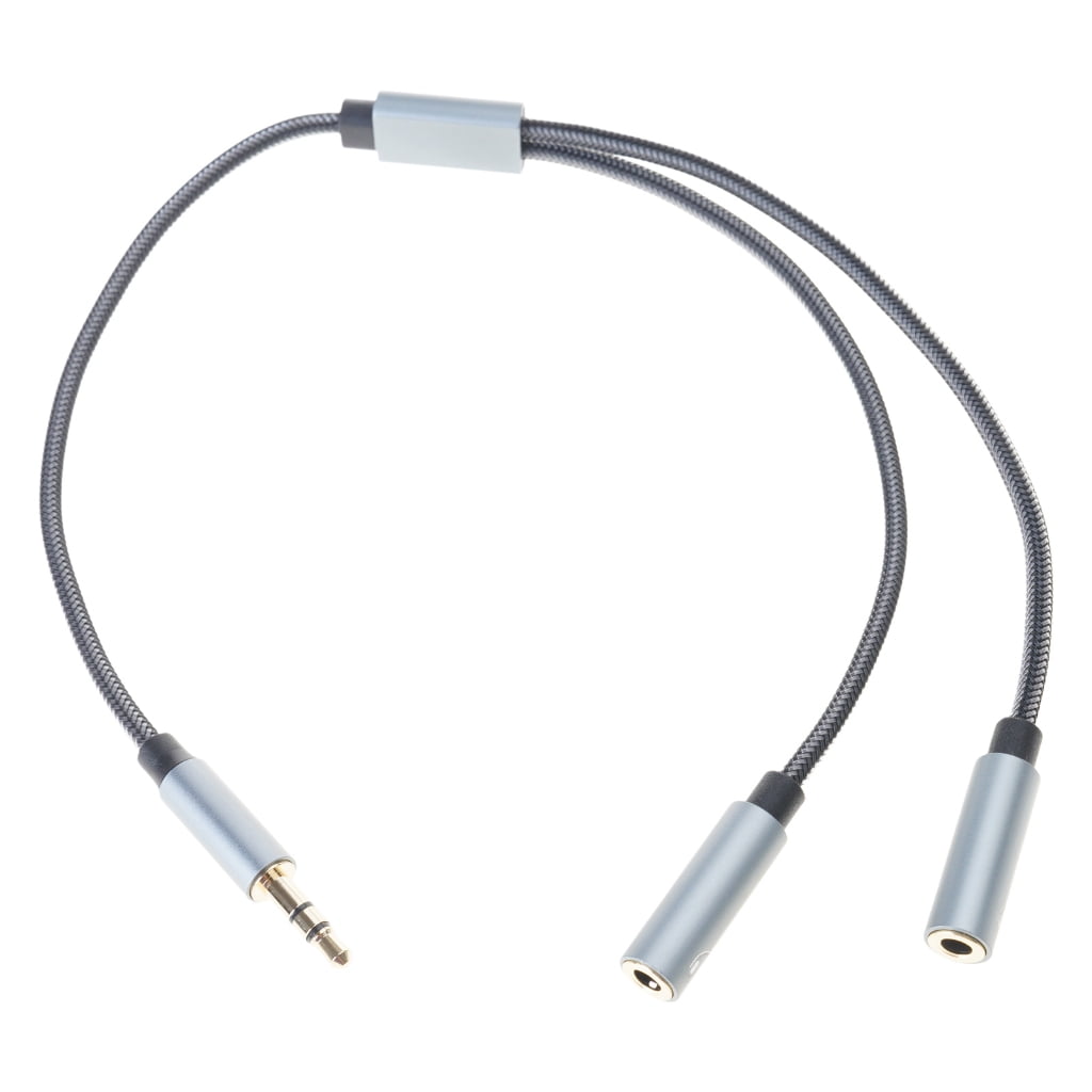 Tizuqe Braided Sound Splitter Cable with Gold Plates Connectors 3.5mm ...