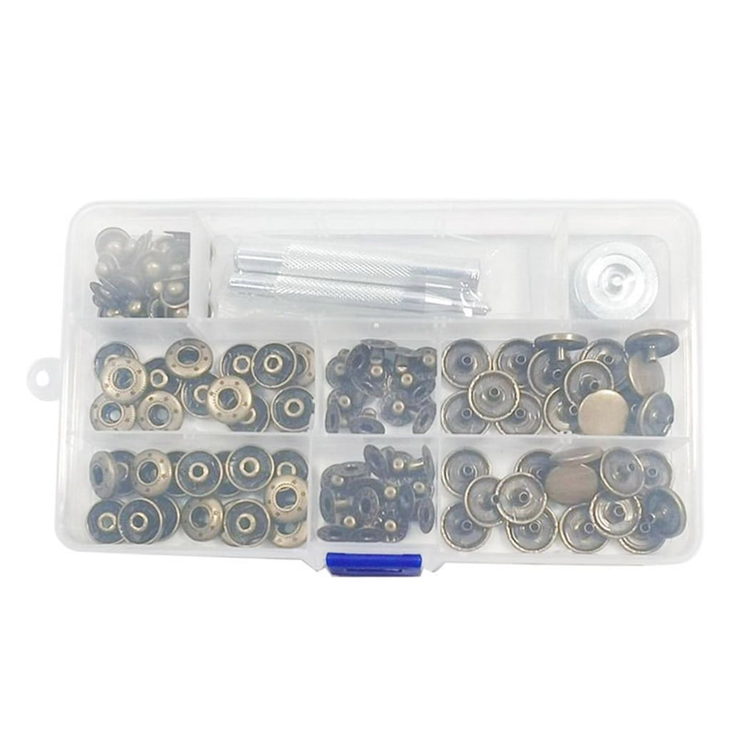 Tizuqe Button Fasteners Set, 15mm Metal Button Fasteners with ...