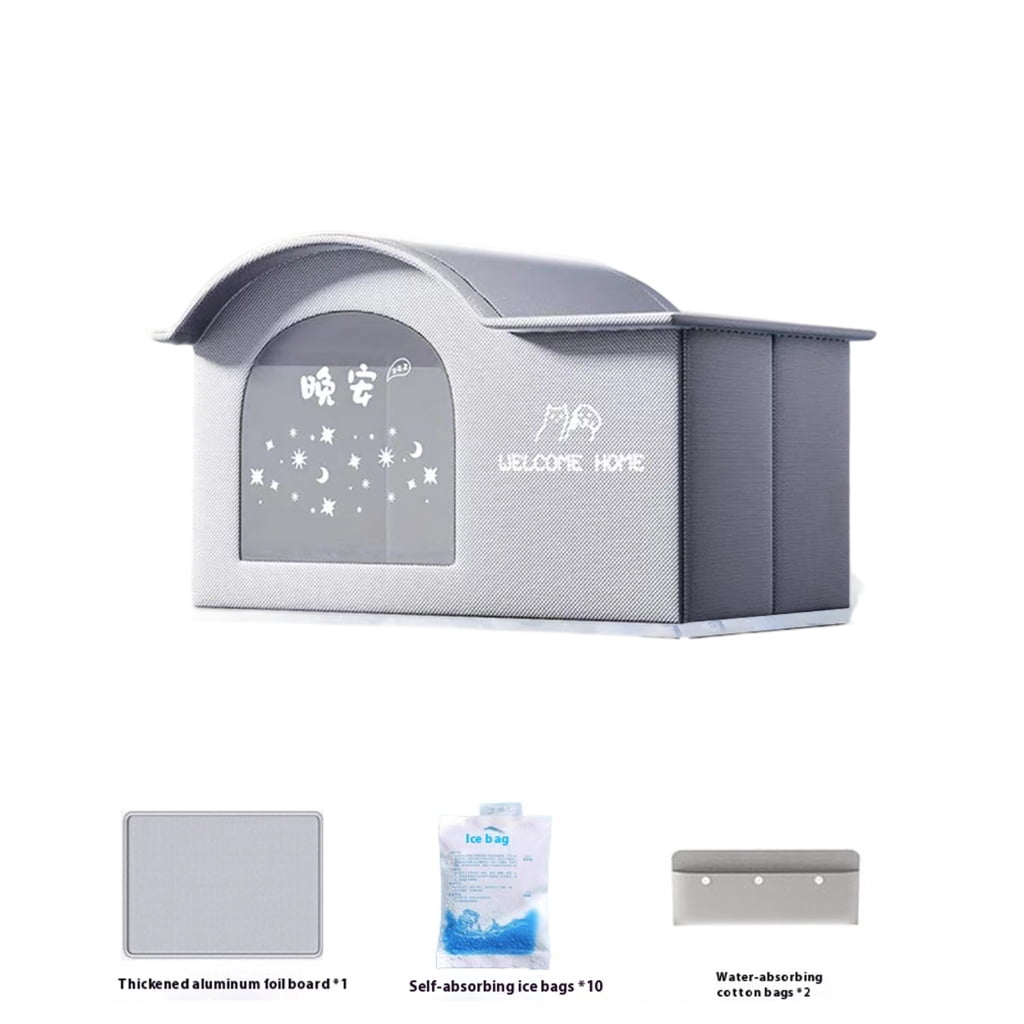 Tizuqe Cats Cooling House,Insulated Air Conditioned Cats Dog House for ...