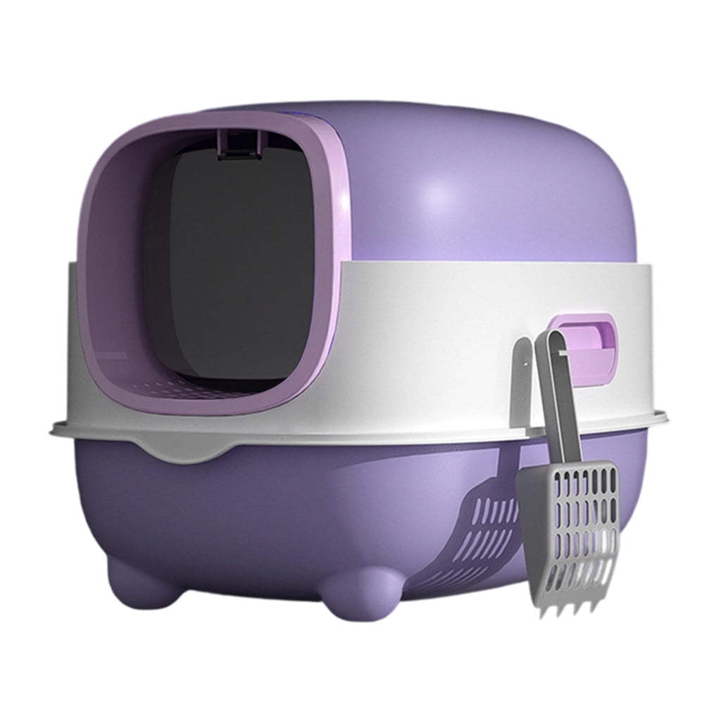 Tizuqe Cats Litter Box Plastic High Side Height Smooth Surfaces ...