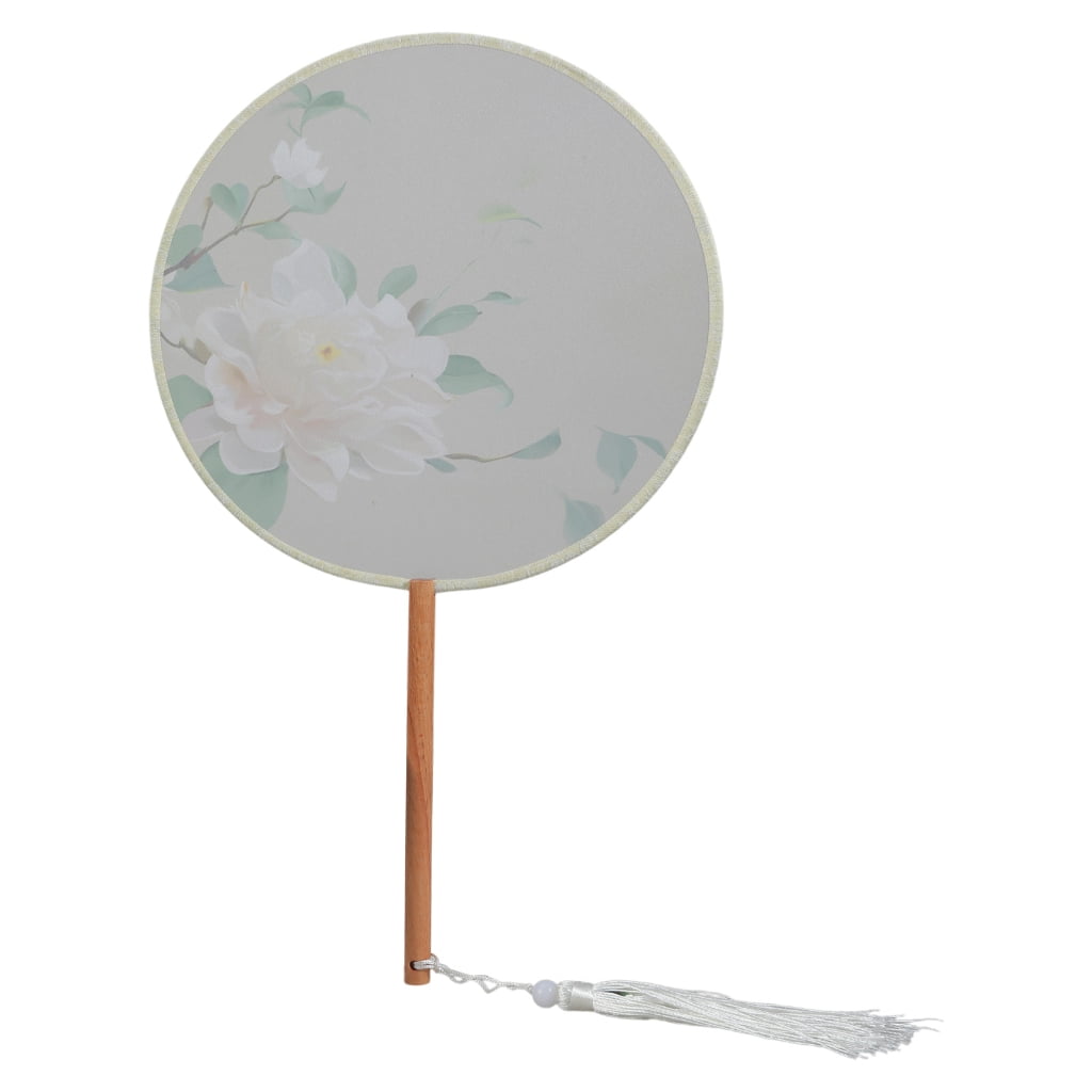 Tizuqe Chinese Fan with Pendant Handhelds Inks Painting Fan Tassels ...