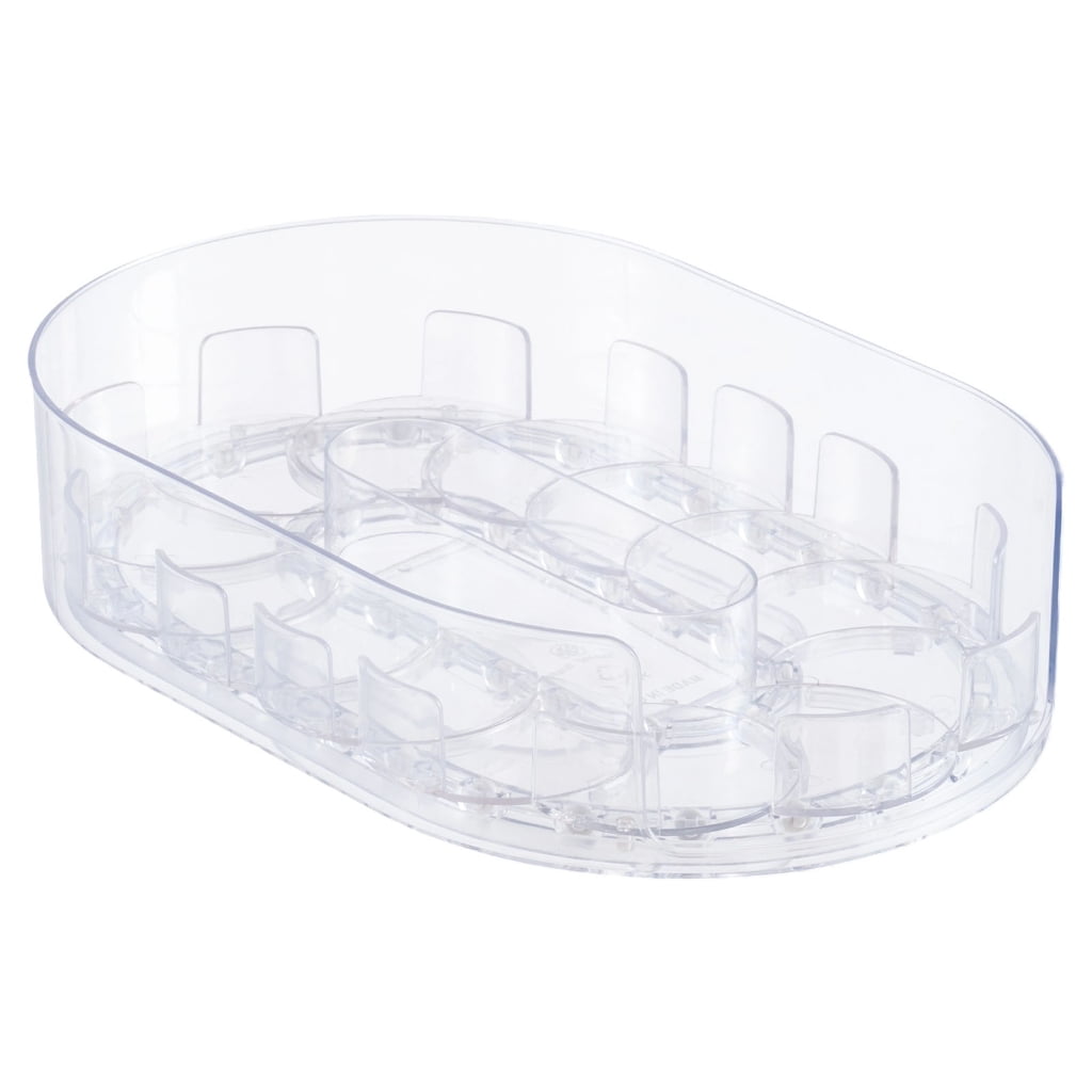Tizuqe Clear Rotating Refrigerator Organizers With Removable Dividers ...
