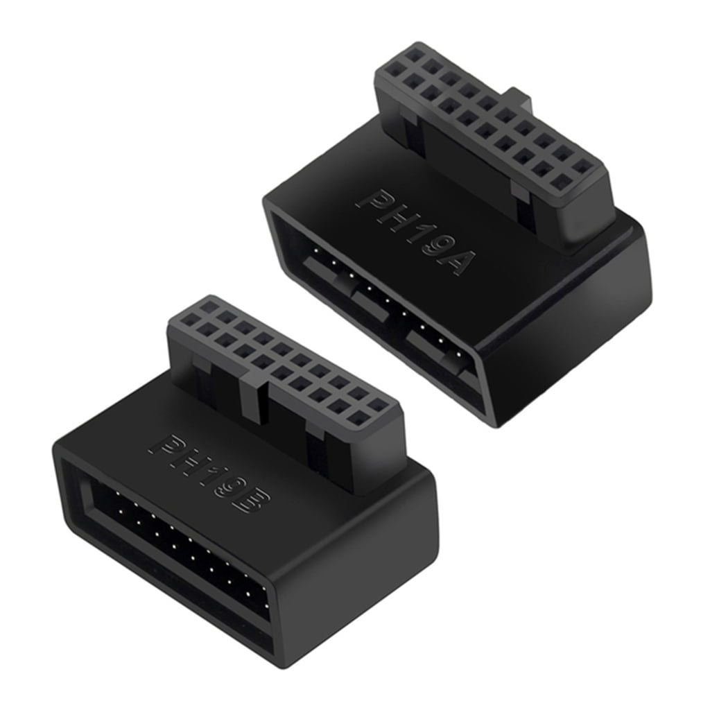 Tizuqe Computer Motherboard Header Adapter USB 3.0 19P/20P 90 Degree L ...