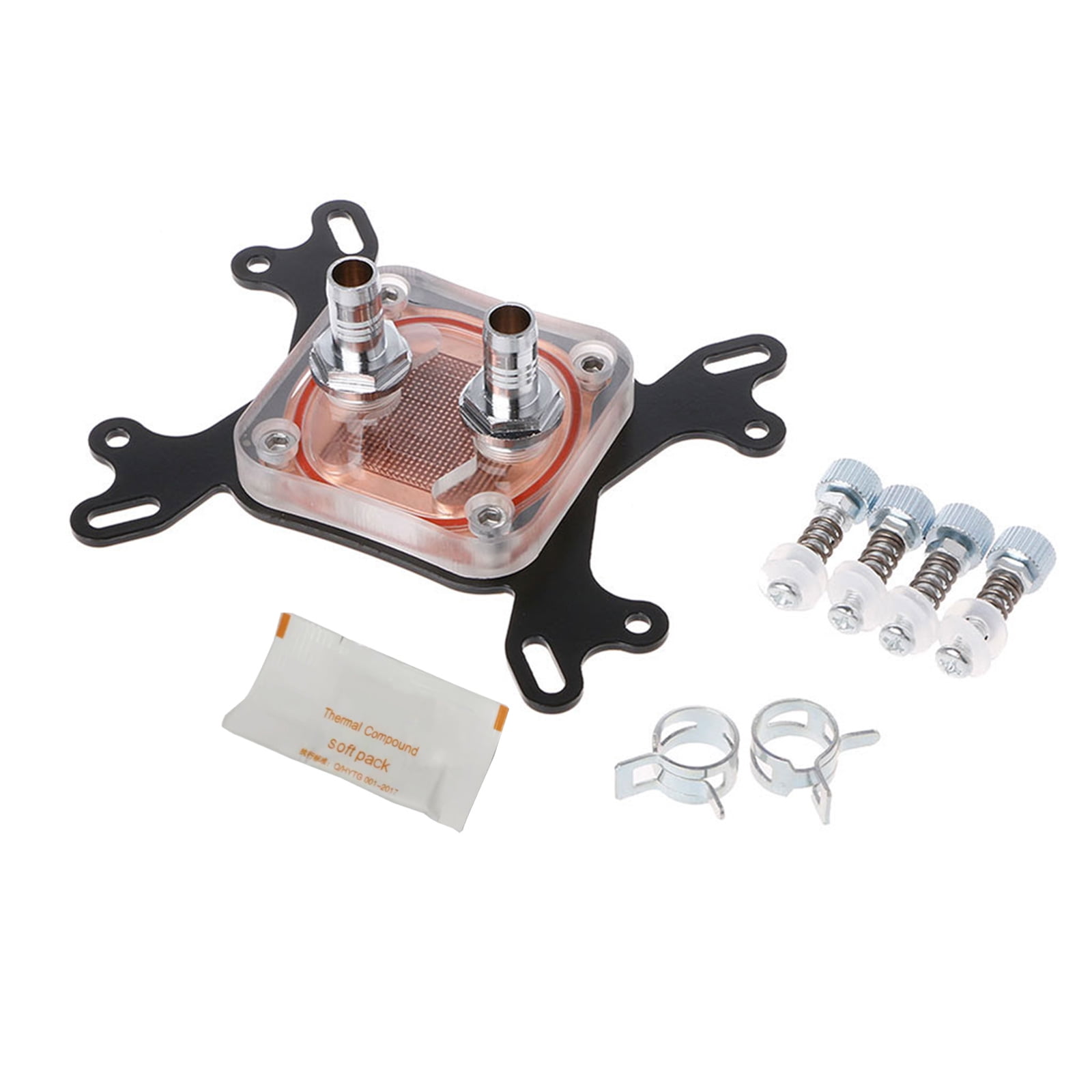 Tizuqe Computer PC Cooling Block CPU Water Cooler 50mm Transparent ...