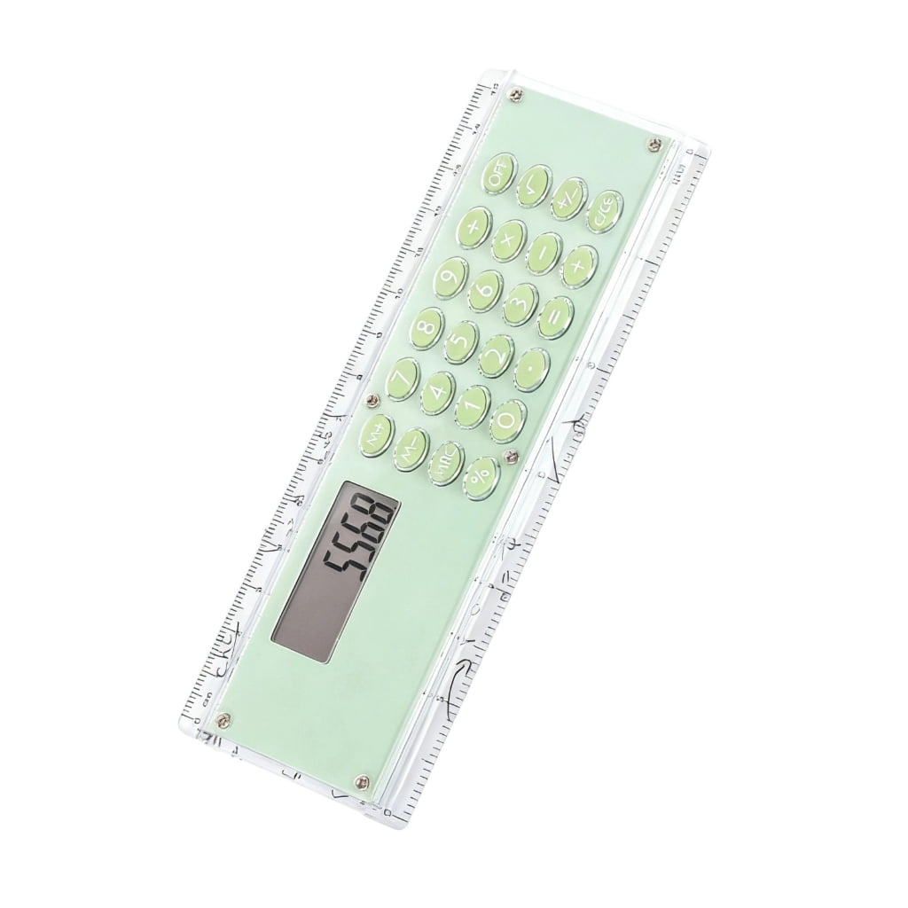 Tizuqe Creative Double Scale 15cm Plastic Ruler And Digital Calculator ...