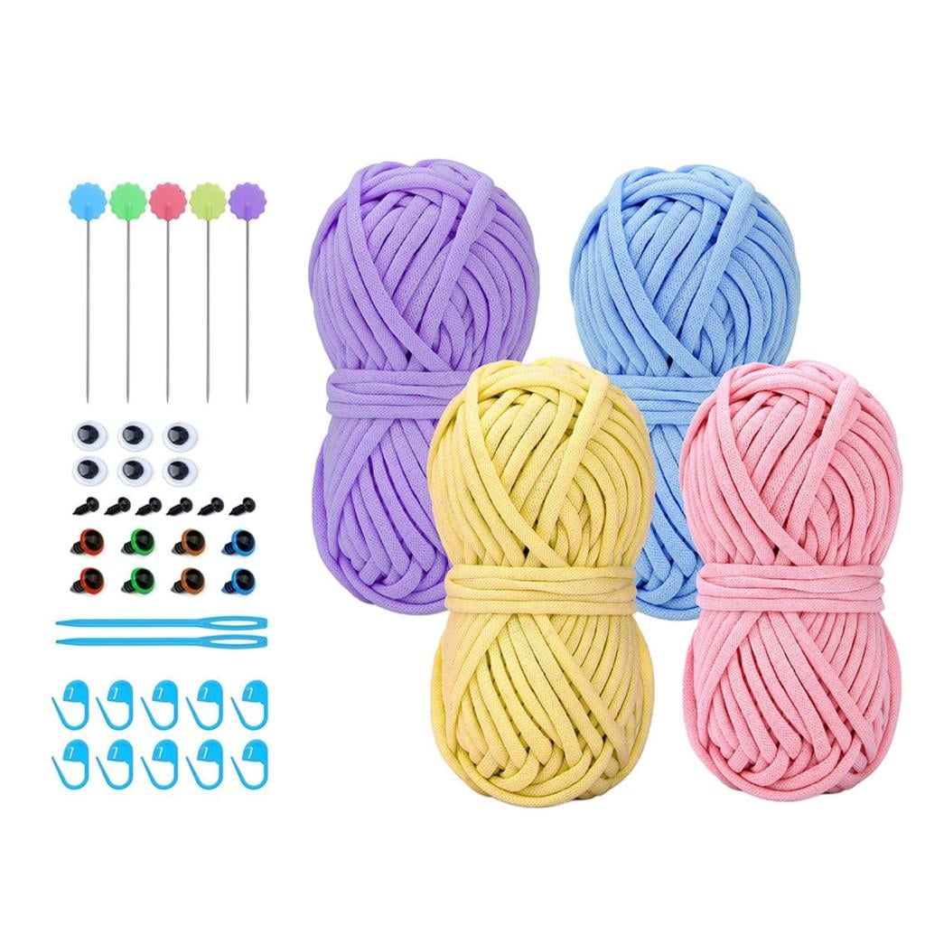 Tizuqe Crochet Yarn Set Push Pin Cotton Yarn Crochet Hook Set Knitting ...