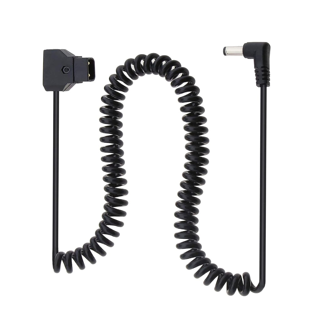 Tizuqe D-Tap to DC5.5x2.1MM Right Angle Coiled Cable Monitors Power ...