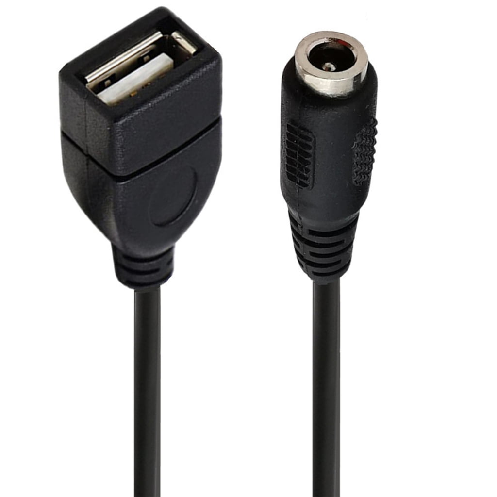 Tizuqe DC to USB Power Cable DC 3.5x1.35mm 5.5x2.1mm Female to USB Plug ...