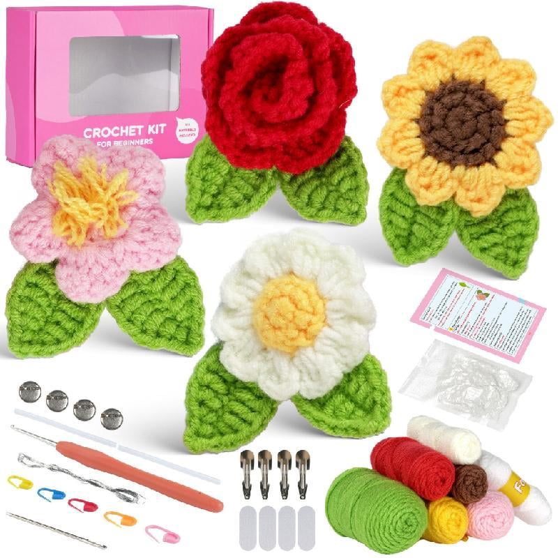 Tizuqe DIY Crochet Starter Kits Including Crochet Hook Yarn Balls ...