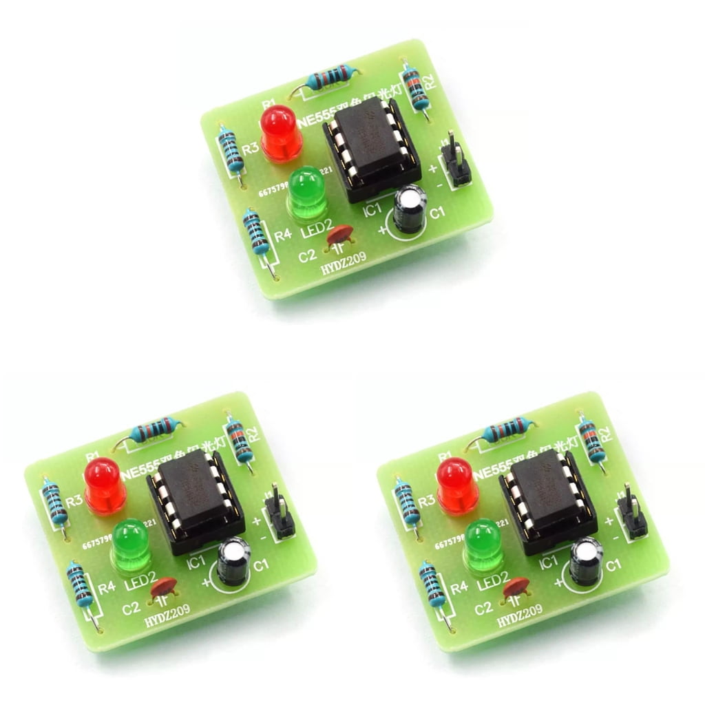 Tizuqe DIY Double Color Flashing Light Project NE555 Base Circuit Board ...