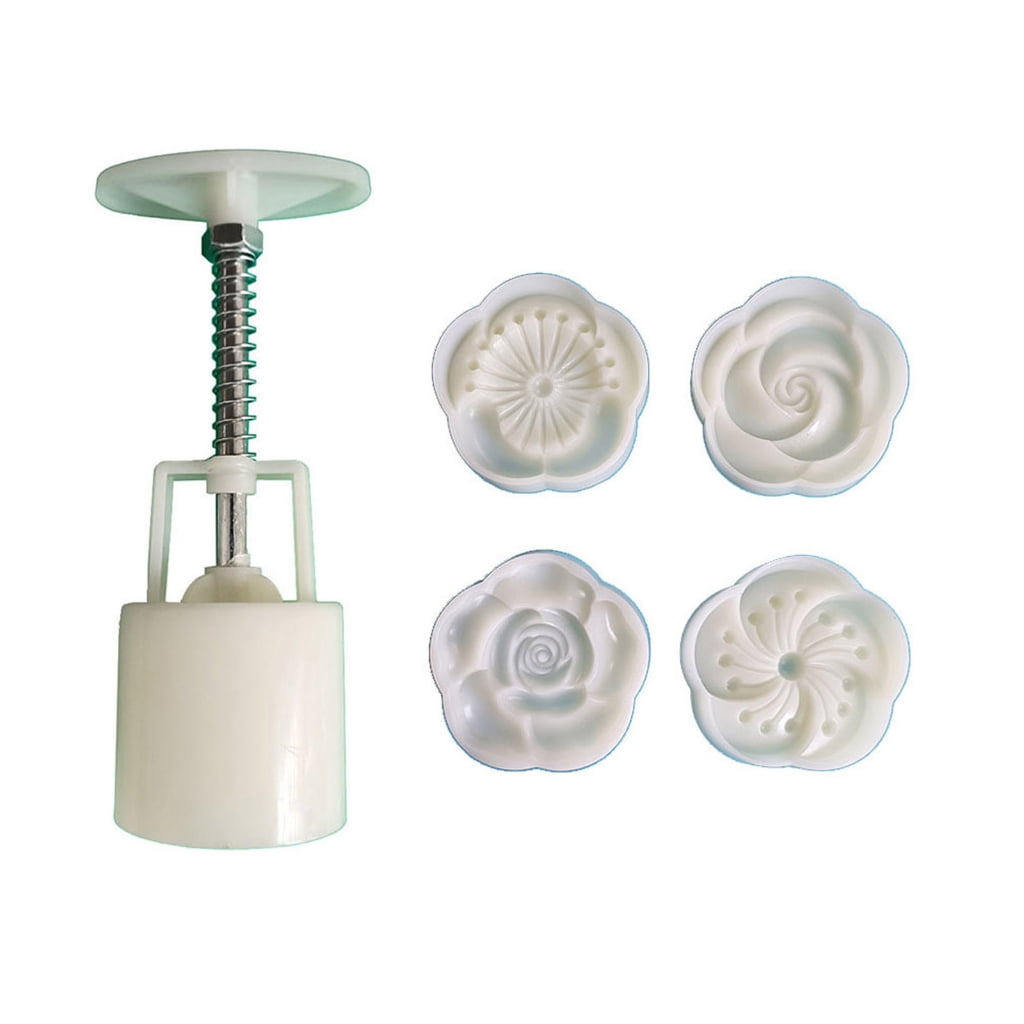 Tizuqe DIY Mooncake Molds Plum Blossom ShapeD Mooncake Cutters Pastry ...