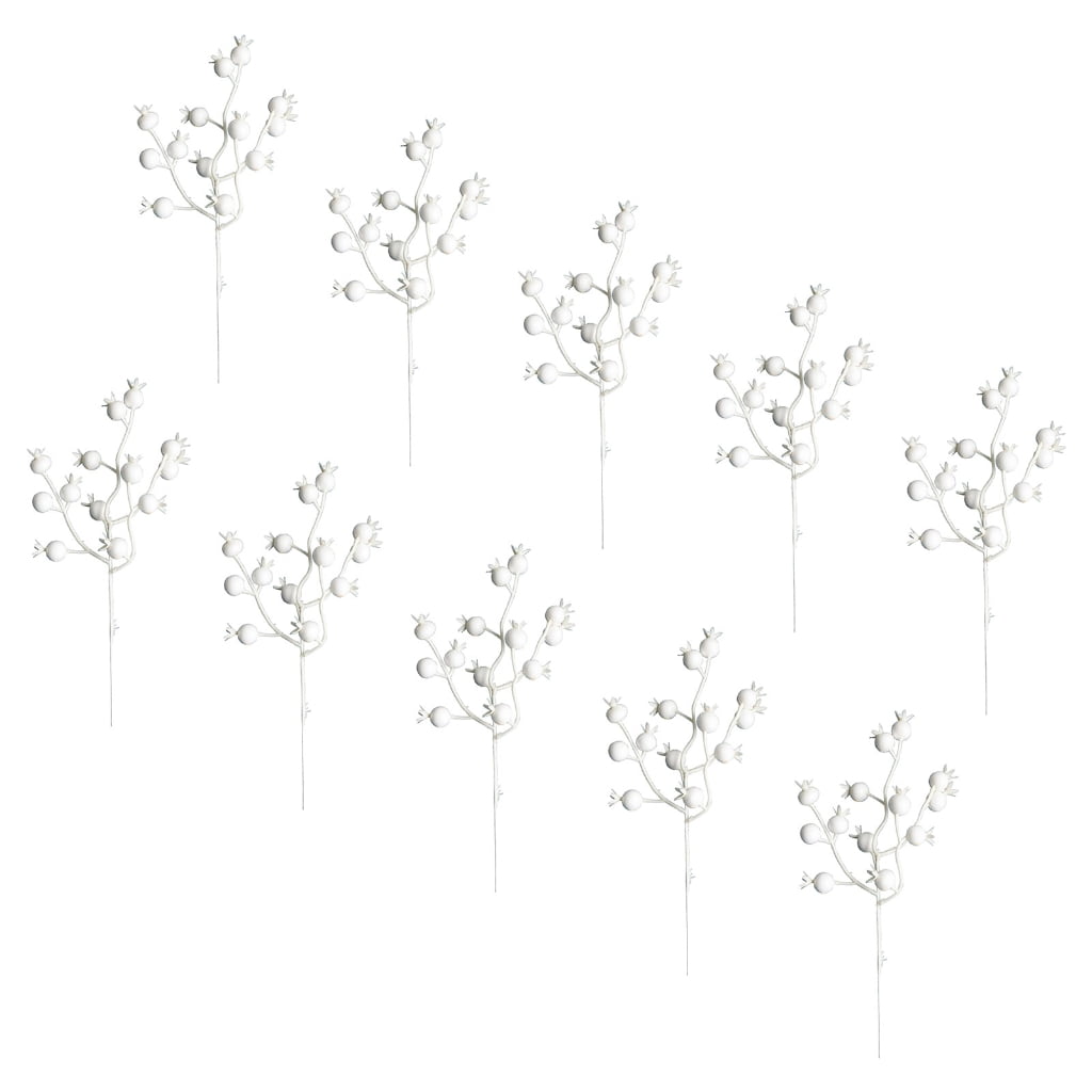 Tizuqe Decorative Berries Stem White Berries Plant for New Year ...