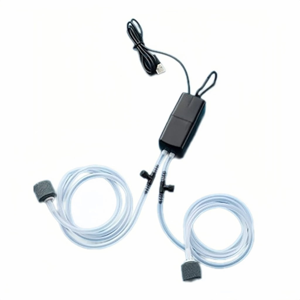 Tizuqe Double Outlet Aquarium Air Pumps USB Powered Oxygen Aerator for ...