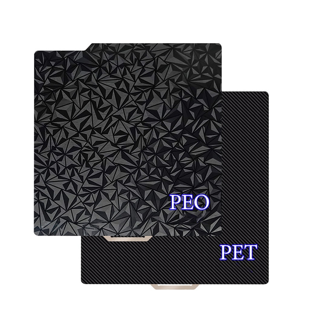Tizuqe Double Side PEI/PEO/PEY Sheet Carbon Build Plate for Bambu Lab X1/P1P Heated Bed Spring ...