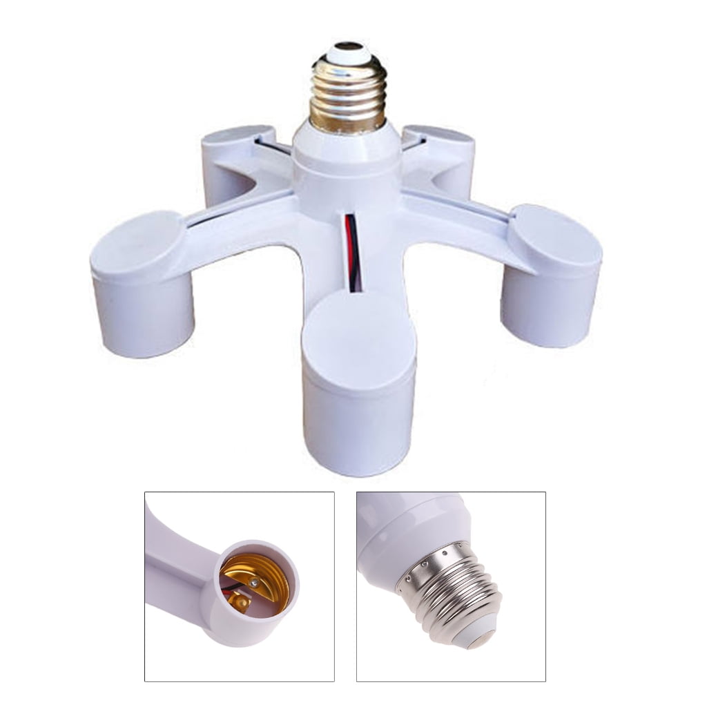 Tizuqe E27 to E27 LED Bulb Lamp Holder 2/3/4/5/6/7 in 1 E27 Base Socket ...