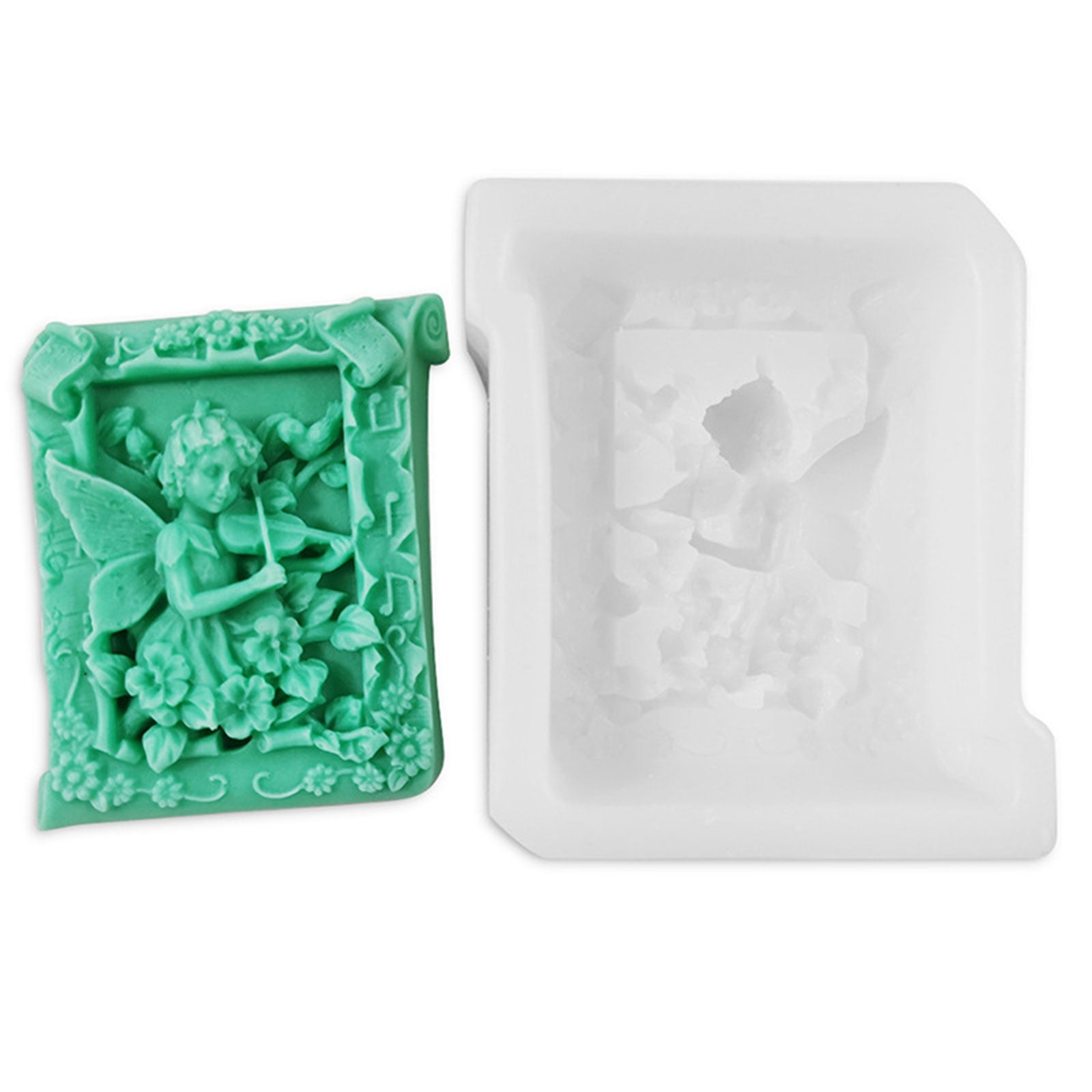 Tizuqe Fairy Shaped Fondant Silicone Mold Cake Chocolate Mold Soap ...