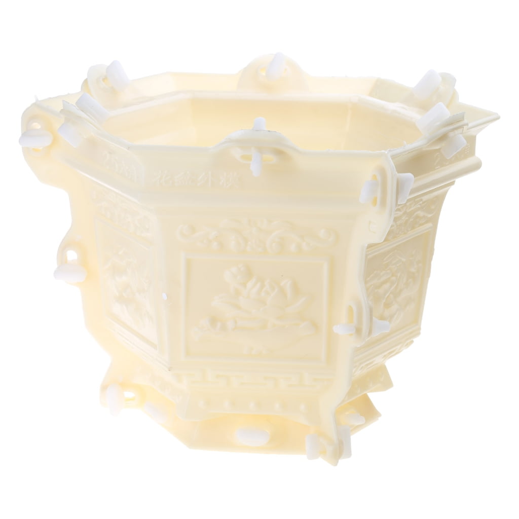 Tizuqe Flower Pots Mold Hexagonal Plastic Planter Mold Cement Clay Mold ...