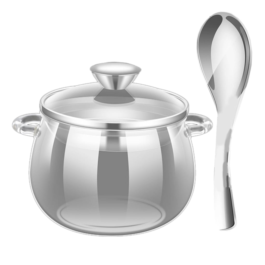 Tizuqe Functional Glass Lard Storage Jar with Spoon for Cooking Oil and ...