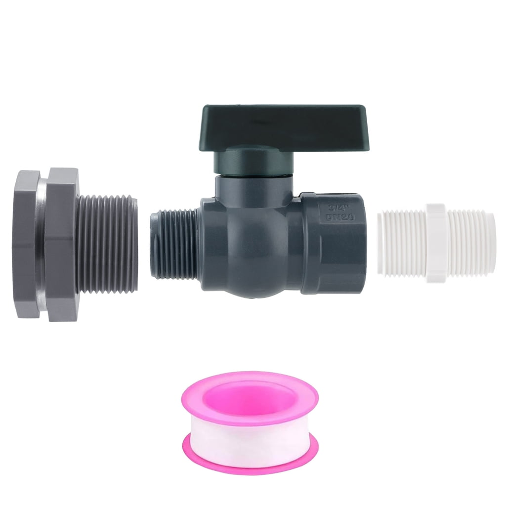 Tizuqe Garden Water Tap Set 3/4 Inch PVC Components For Rainwater ...