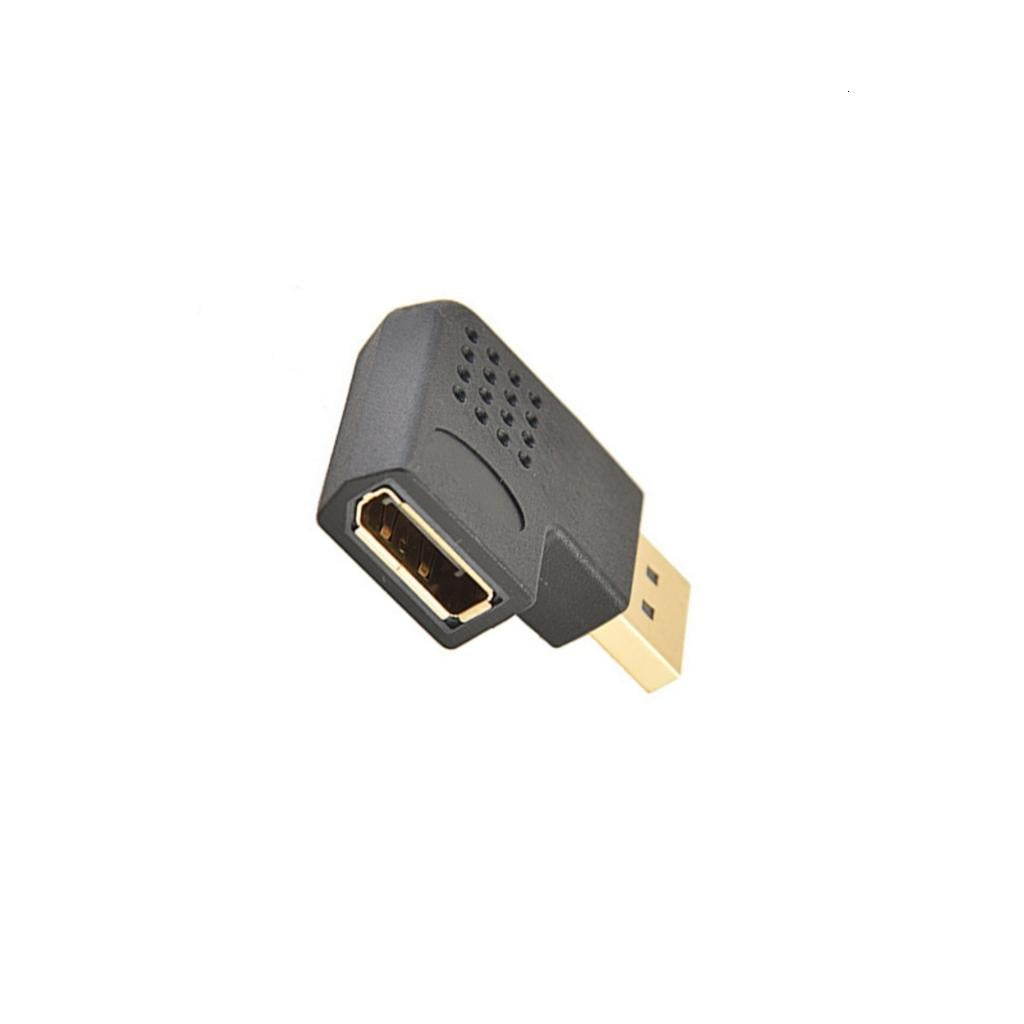 Tizuqe HDTV-compatible 1.4 Right-Angle Connector Male to Female 90 ...
