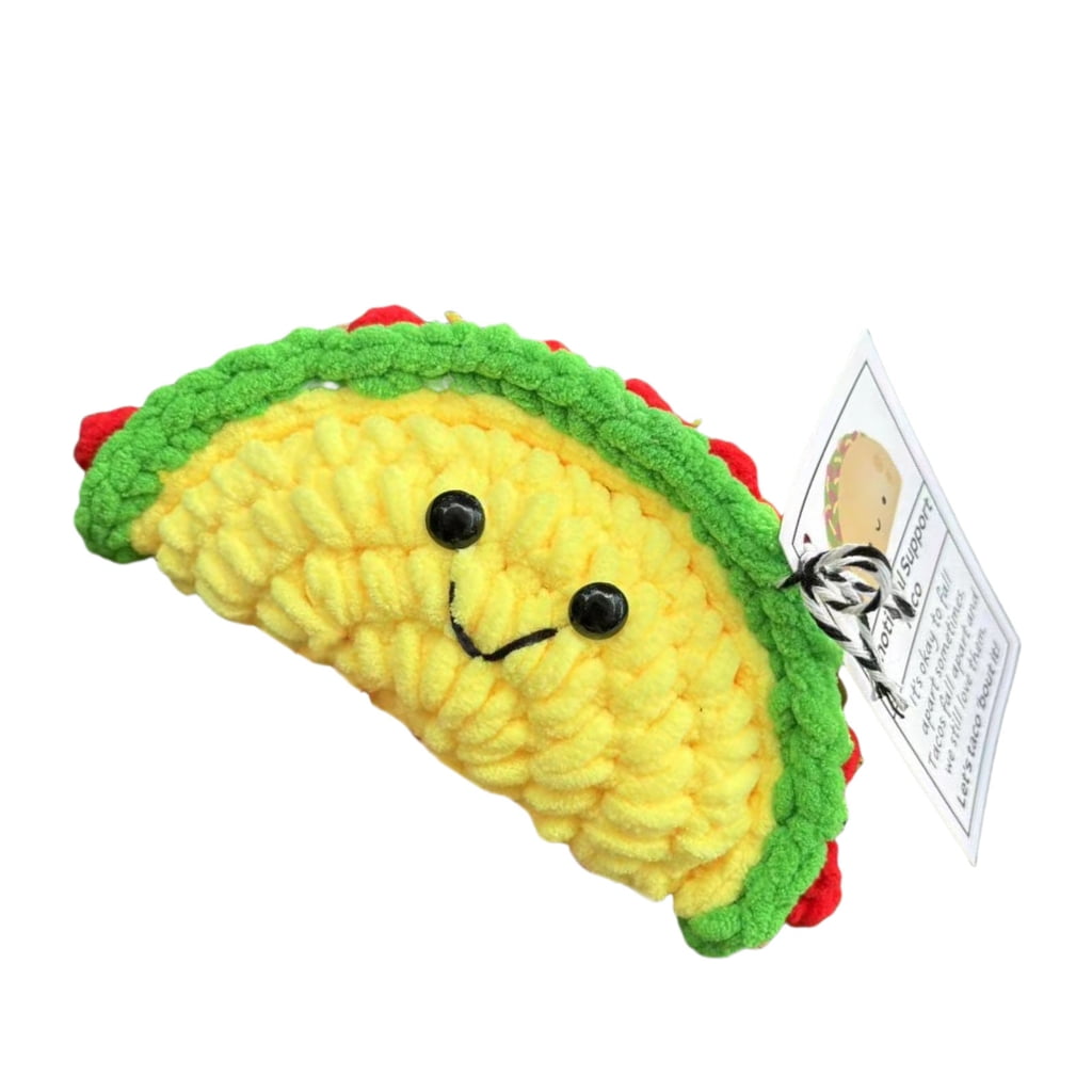 Tizuqe Handcrafts Crochet Tacos Plush Dolls Toy for Emotional ...
