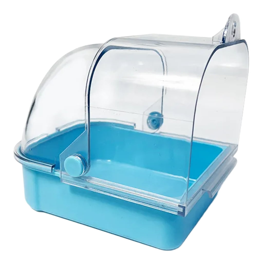 Tizuqe Hangable Bird Bath Tub for Parakeets Bird Cage Bathing Basins Clear Shower Room for Small ...