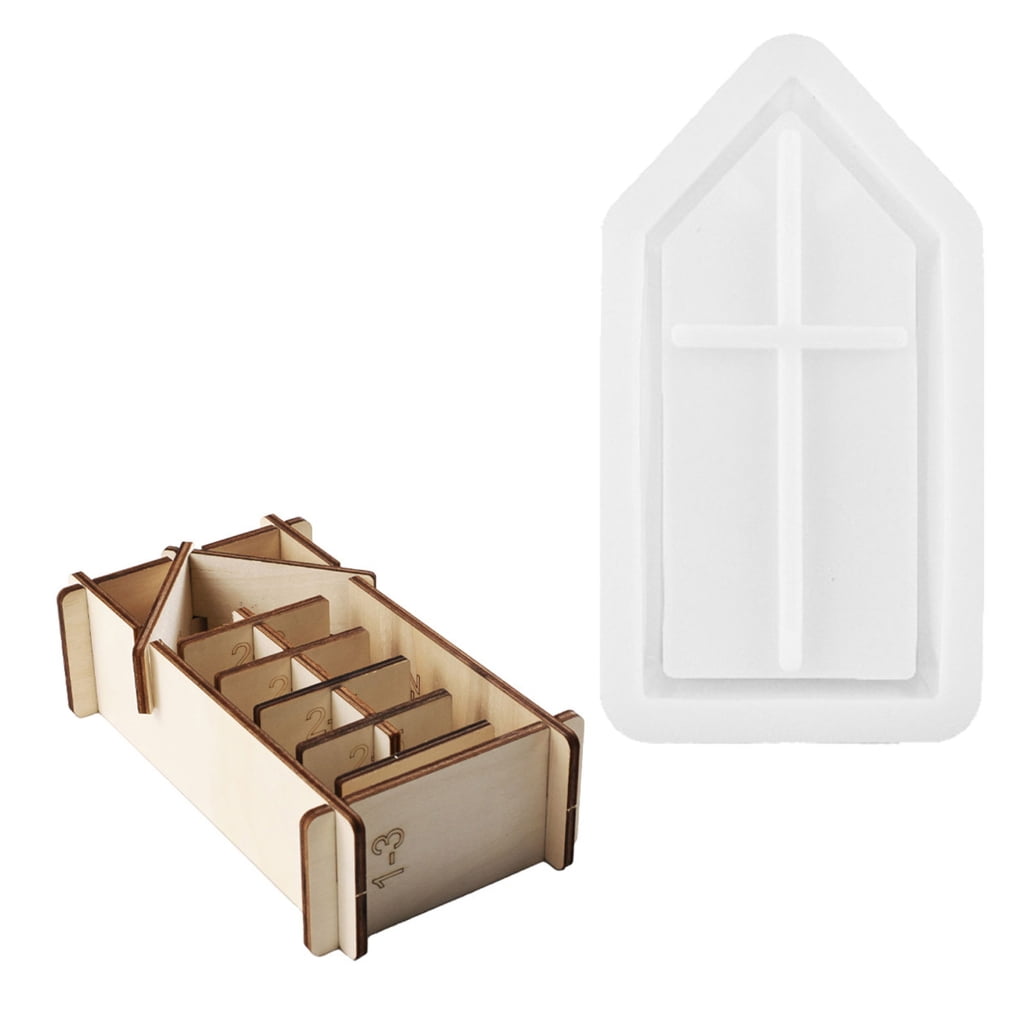 Tizuqe Hollow Church Candle Stand Molds Hollow House Candlestick Molds ...