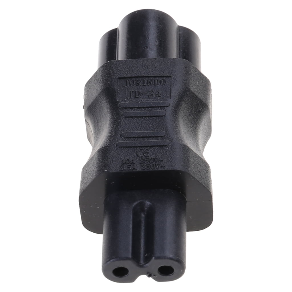 Tizuqe IEC 320 2-Pin C7 Female To C6 Male Cloverleaf Plug AC Power ...
