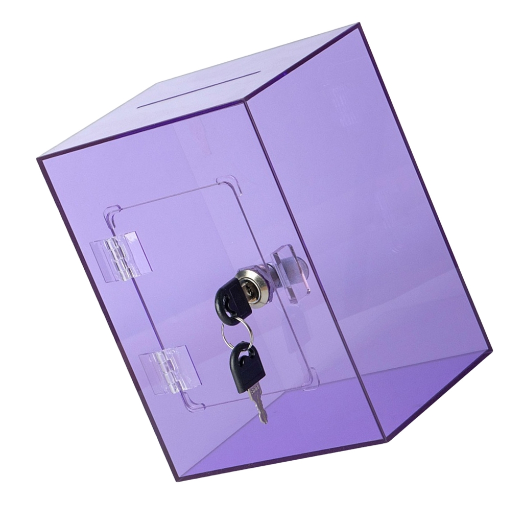 Tizuqe Key Lock Acrylic Cash Storage Jar Clear Cube Designs For Adults ...
